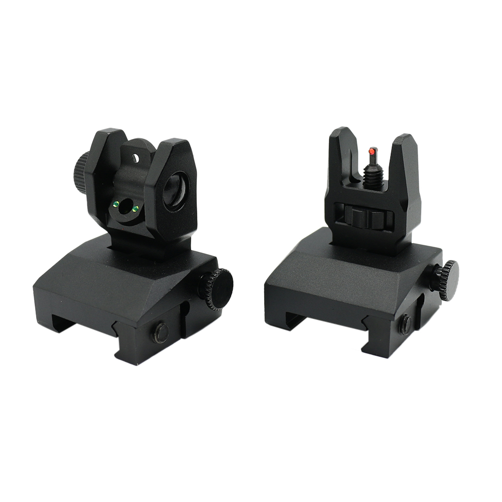 AR- Fiber Optics- Flip Up Front & Rear Sights - Red&Green Dots - Other ...