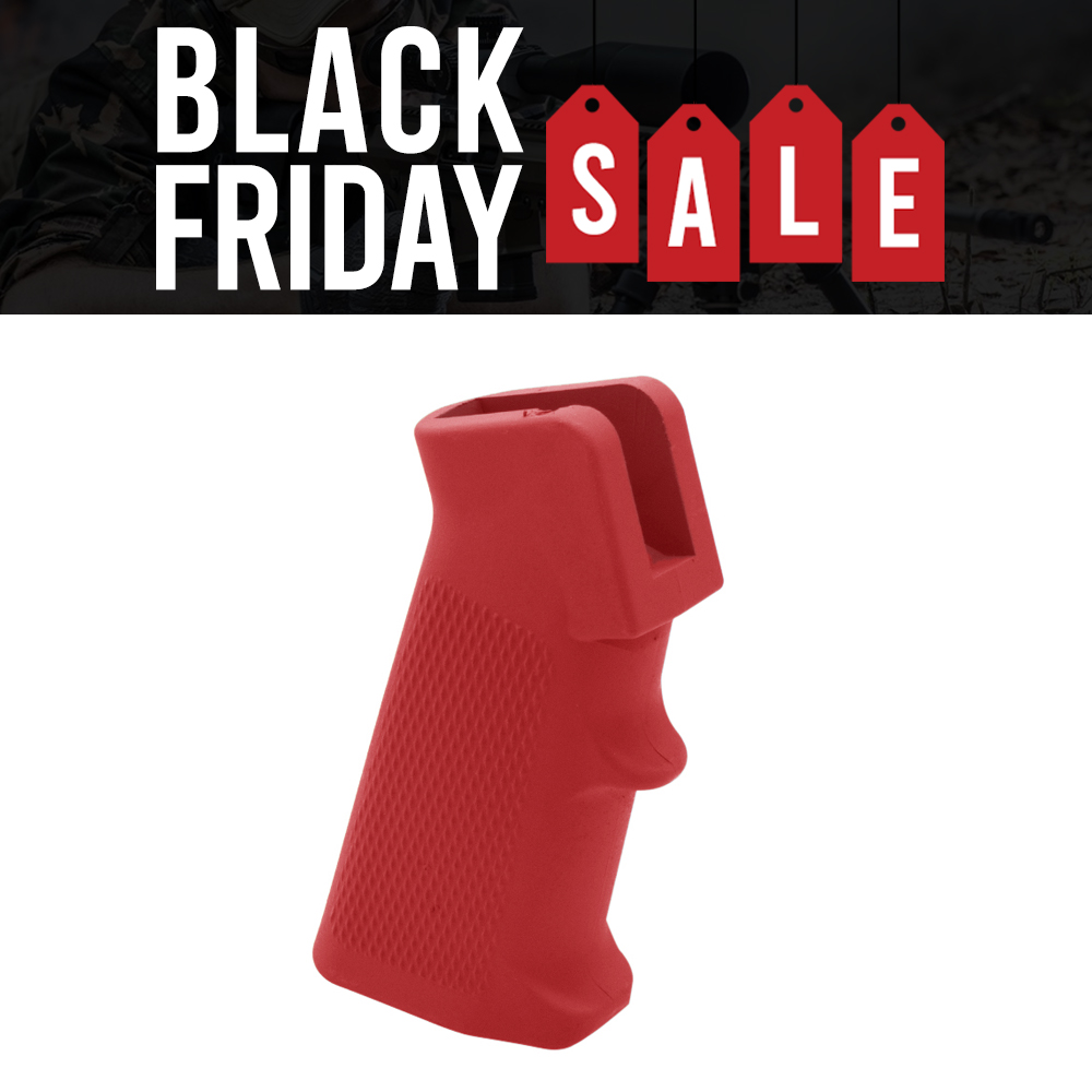 AR-15/10 A2 Style Pistol Grip w/ Screw & Lock Washer- Cerakote Red