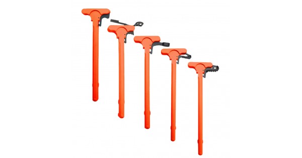 AR-15 Tactical Charging Handle - Cerakote Hunter Orange - with LATCH OPTION