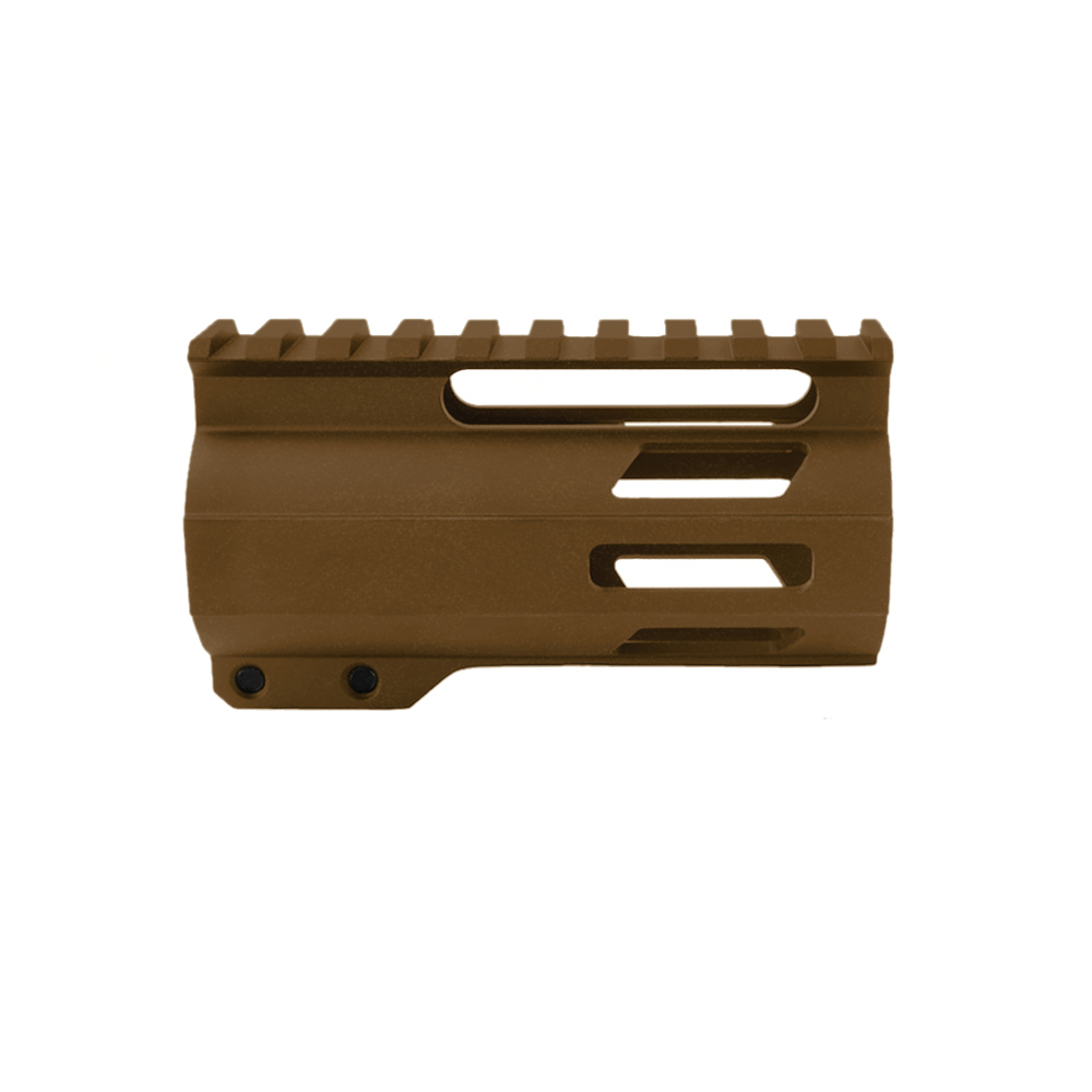 CERAKOTE BURNT BRONZE| AR-15 4" M-Lok Super Slim Free Float Handguard ...