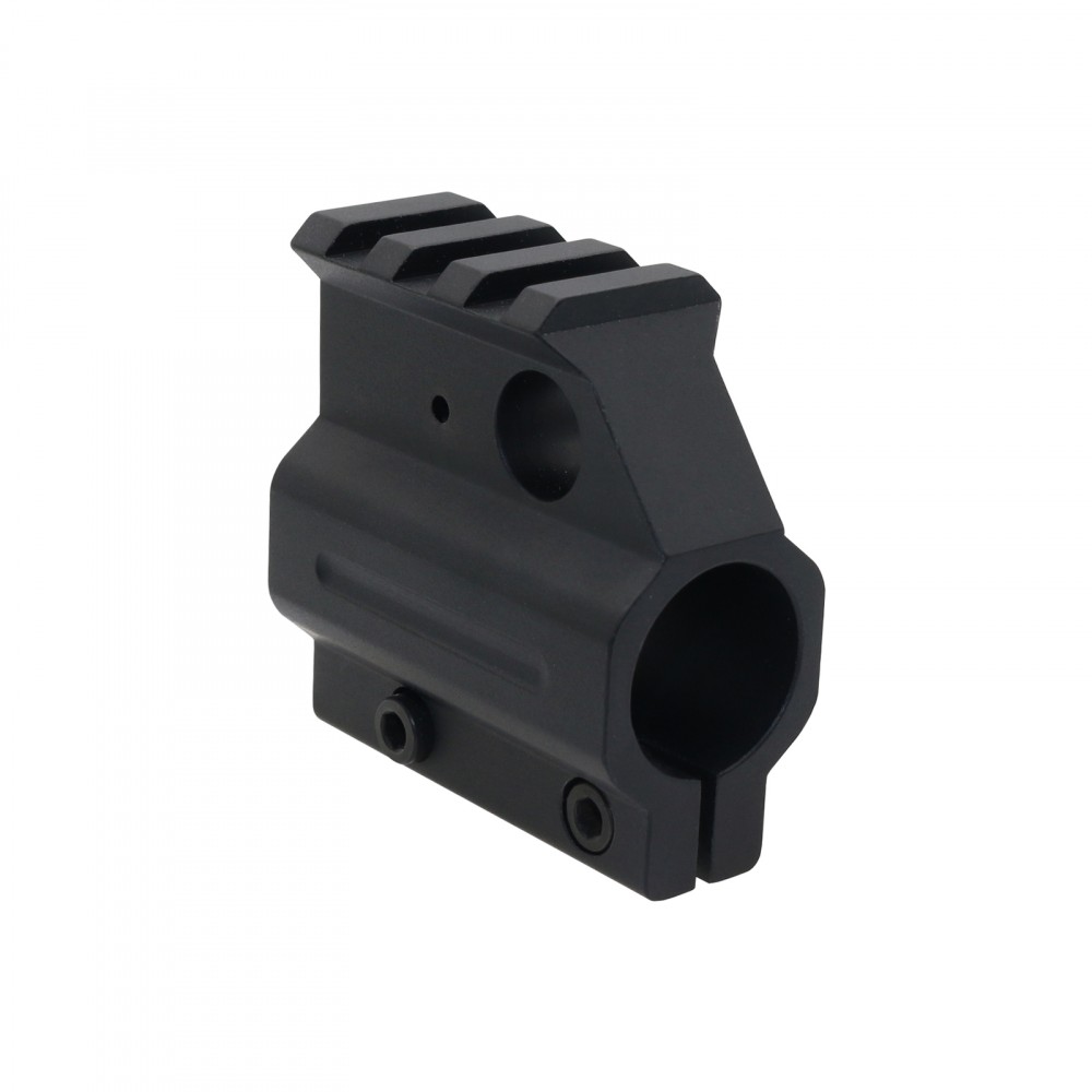 Clamp on Gas Block .750" with Top Picatinny Rail Height - Black