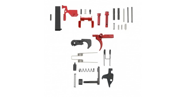 CERAKOTE RED | AR-15 Lower Receiver Parts Kit (Without Grip & Screw ...