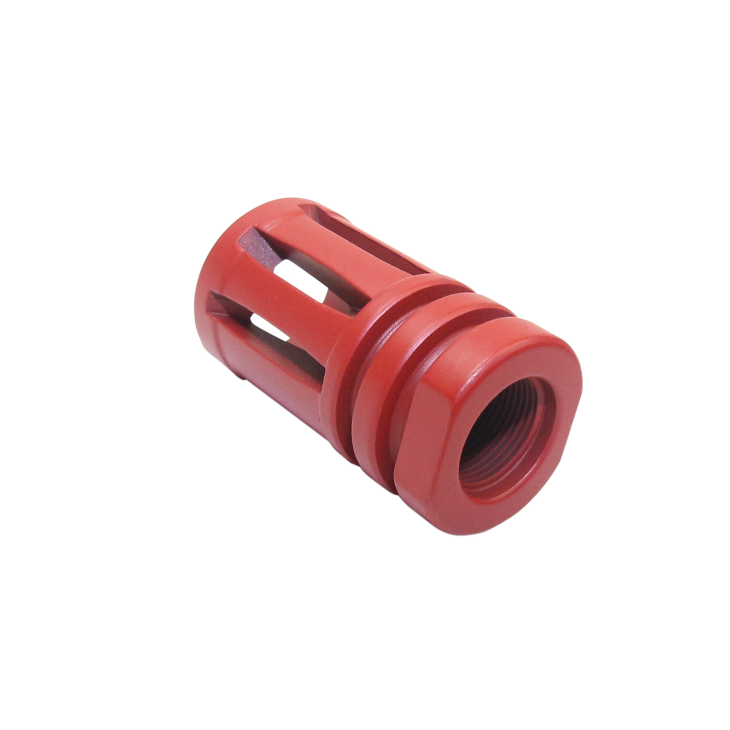 AR-15/.223/5.56 A2 Muzzle Brake for 1/2"x28 Pitch - 5 Ports - Cerakote RED