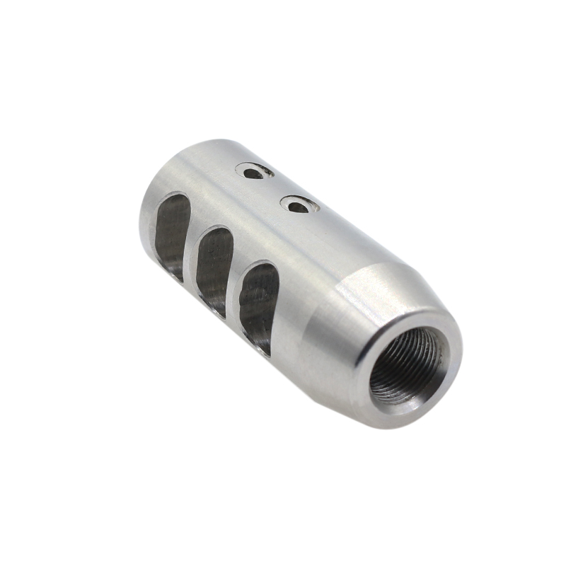 AR-15/.223/5.56 Compact Stainless Muzzle Brake 1/2"x28 Pitch- Two Hole ...