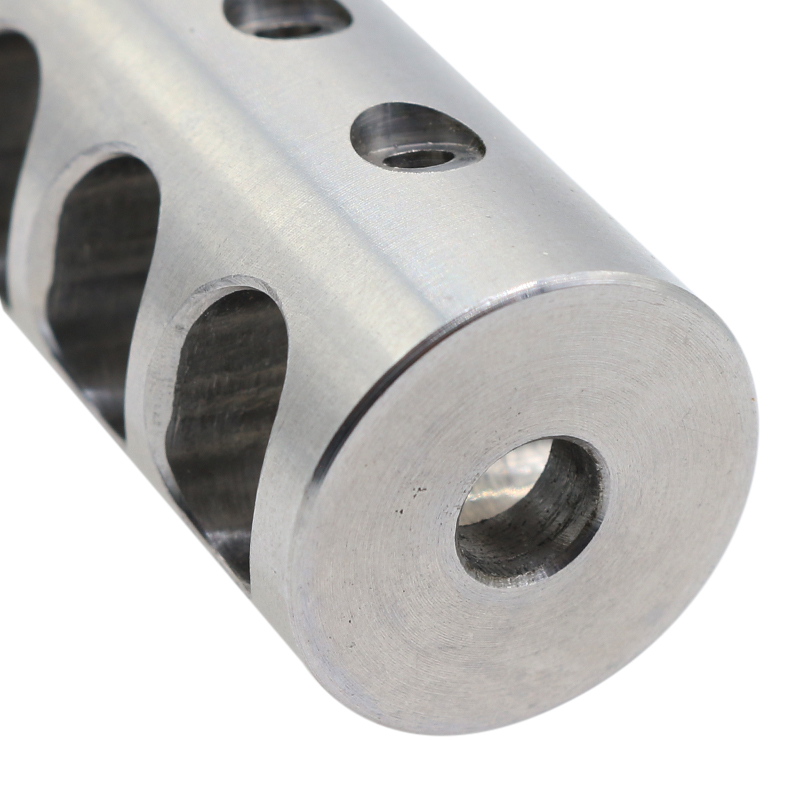 AR-15/.223/5.56 Compact Stainless Muzzle Brake 1/2"x28 Pitch- Two Hole ...