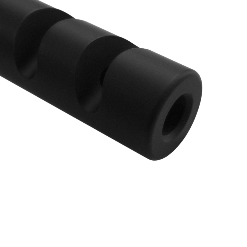 AR-9/9x19 6" Muzzle Brake with Six Ports for 1/2"x36 Pitch -Black