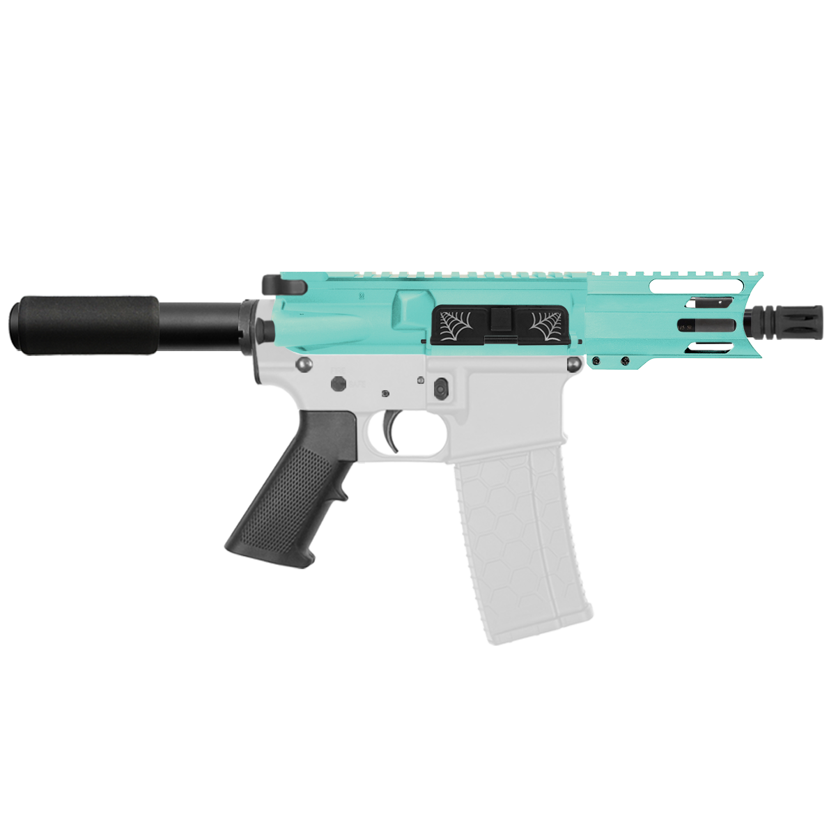 AR-15 5.56 NATO 5'' PISTOL KIT - FORGED UPPER WITH 4'' HANDGUARD- COLOR ...