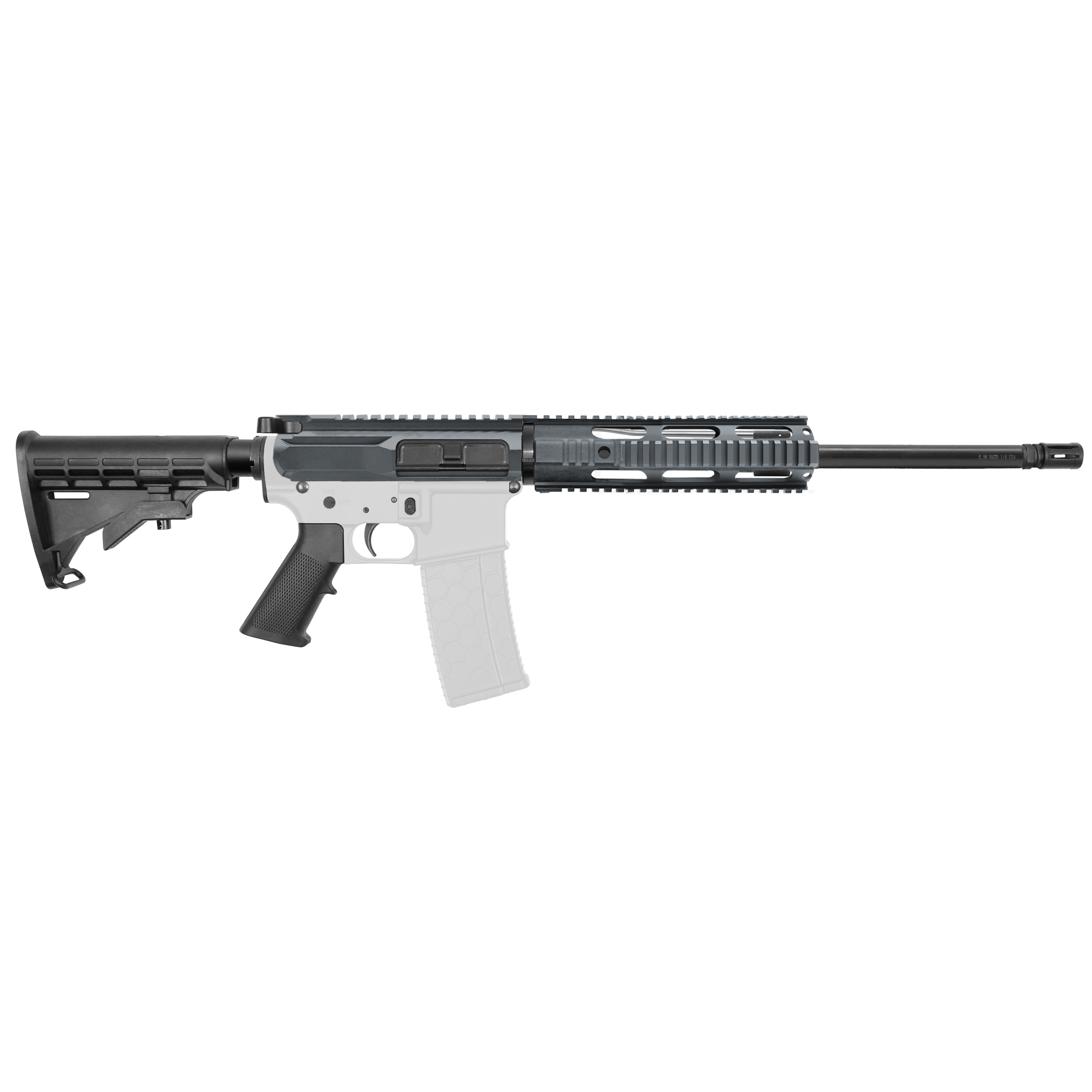 AR15 16" RIFLE BUILD KIT W/ 10" QUAD RAIL HANDGUARD BCG LPK & STOCK KIT ...