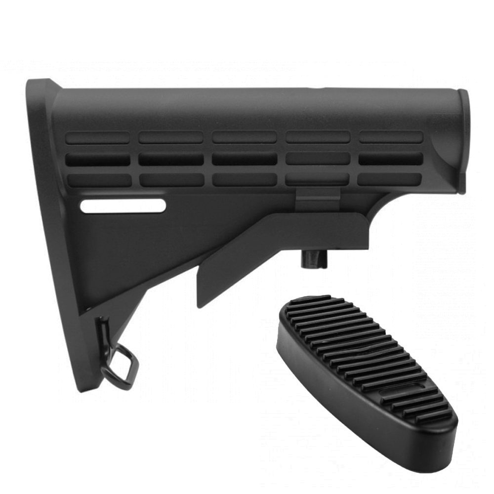 AR-15 T6 Collapsible Standard Version Stock Body-Mil Spec With Buttpad ...