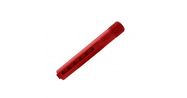 AR15 Stock Buffer Tube -Mil-Spec -6 Positions - Cerakote Red